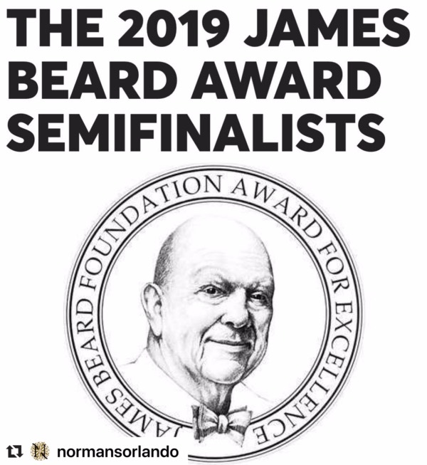 James Beard Awards, 2019 Semi-Finalist, "Outstanding Restaurant" In ...